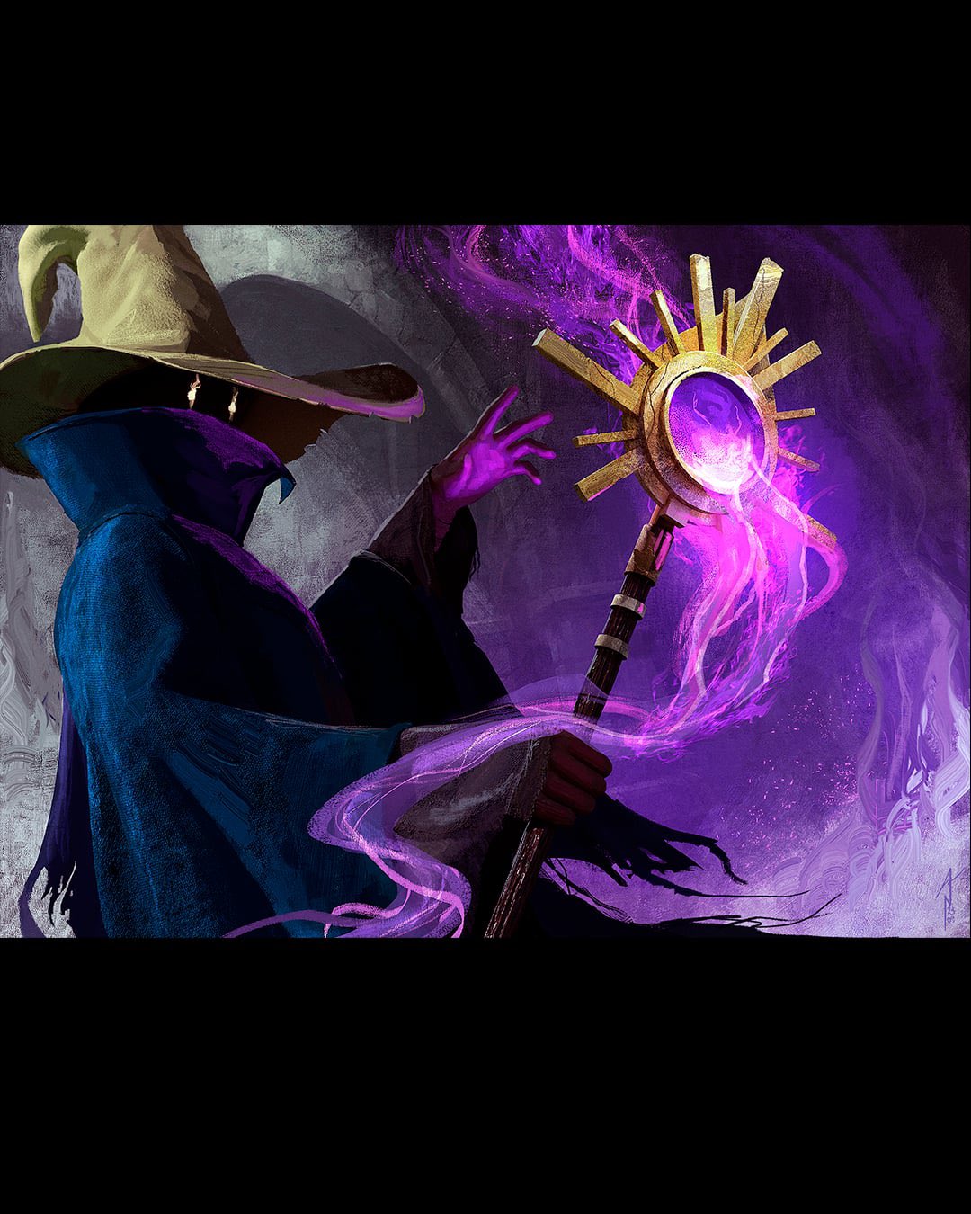 Safebooru - 1other black mage (final fantasy) blue robe final fantasy ...