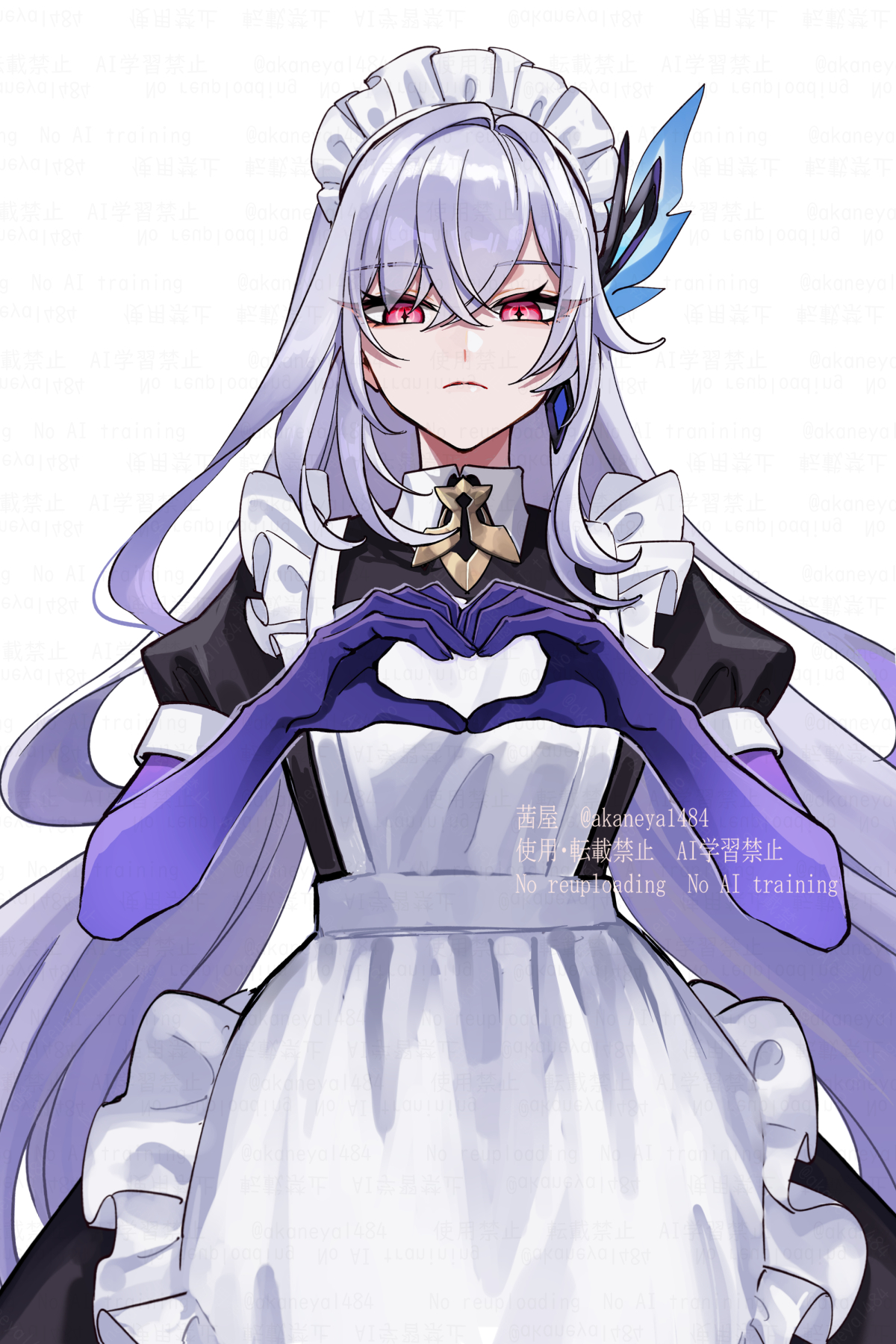 Safebooru - 1girl alternate costume apron black dress commentary request dress enmaided frilled ...