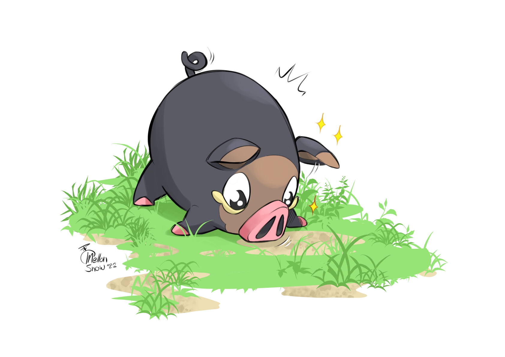 Safebooru - animal focus black eyes commentary request grass highres ...
