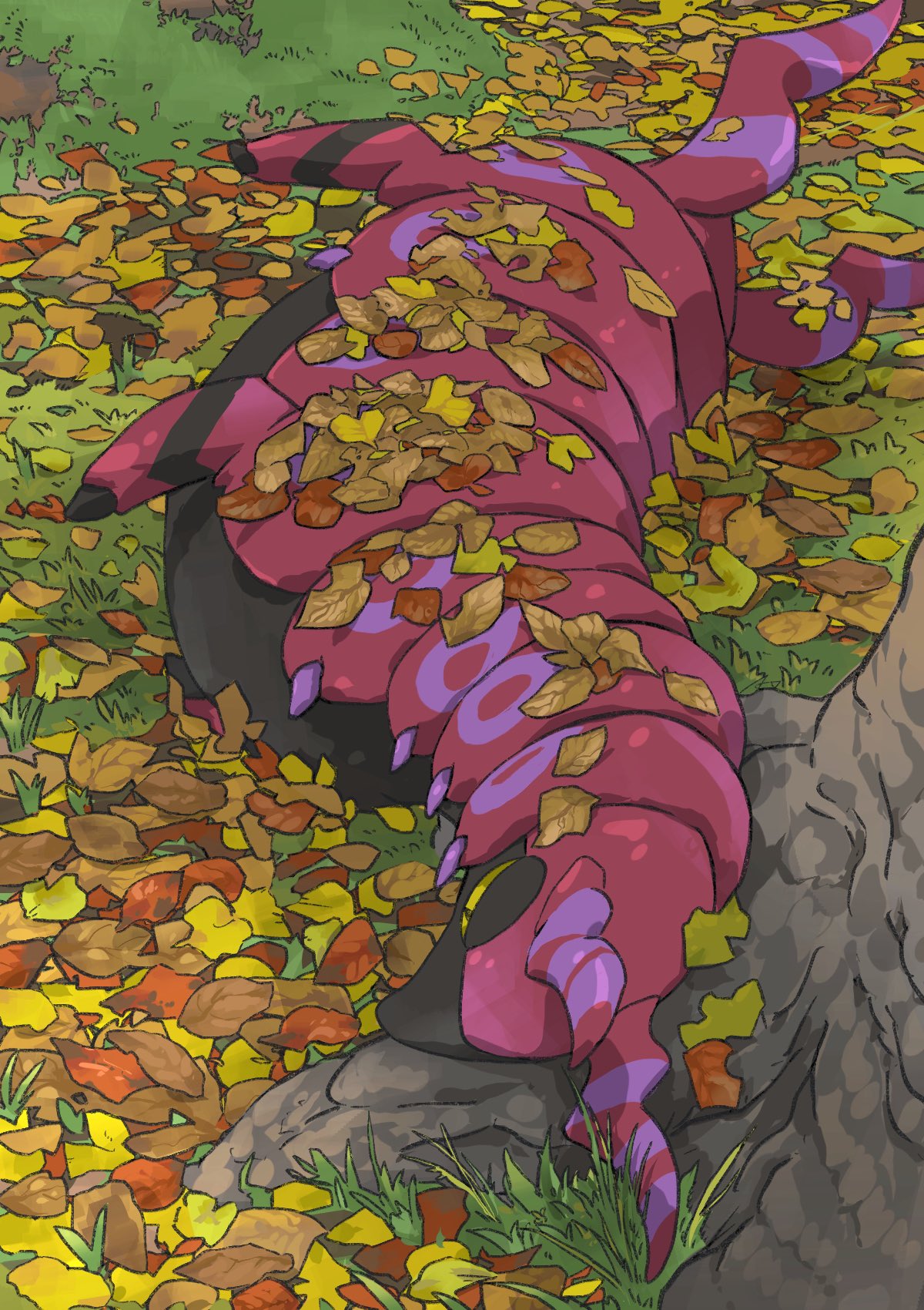 Safebooru - animal focus antennae aomon (yuuji7604) autumn leaves bug ...