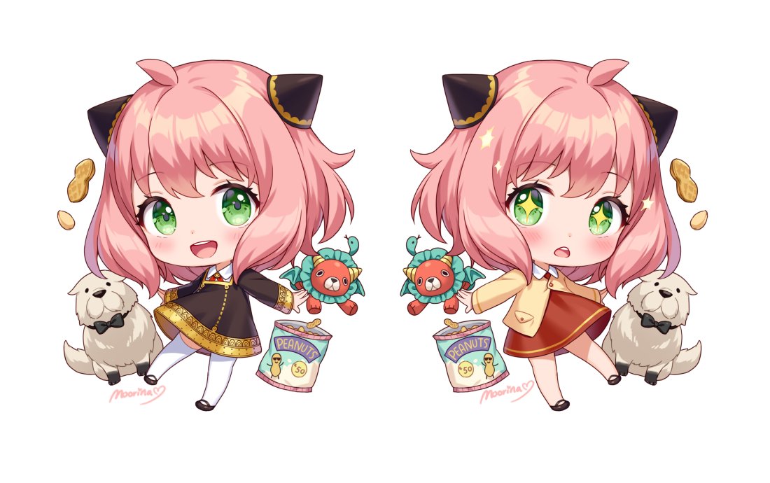 Safebooru - + + 1girl :d ahoge anya (spy x family) black dress blush ...