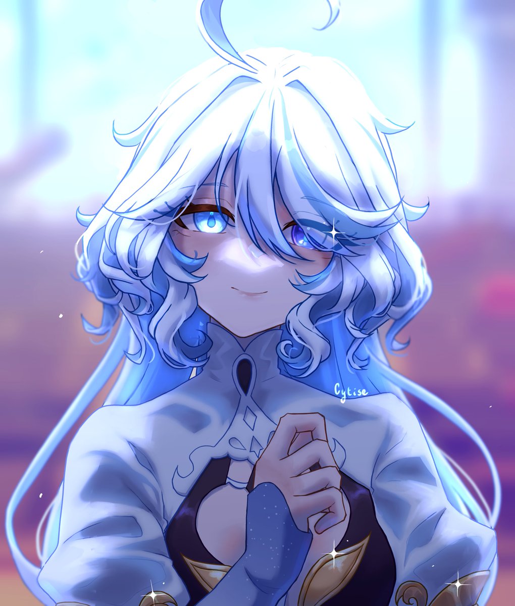 Safebooru - 1girl ahoge backlighting black dress blue eyes blue hair ...