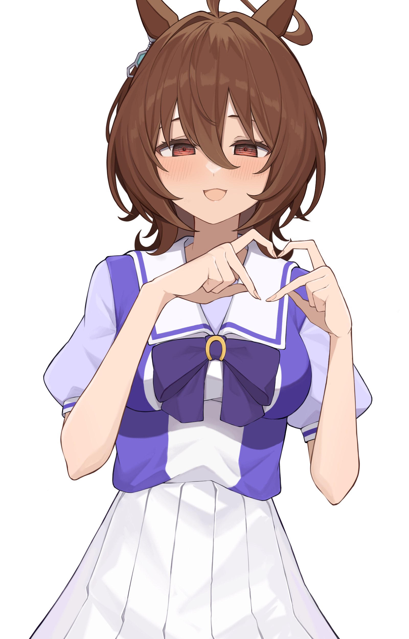 Safebooru - 1girl :3 :d absurdres agnes tachyon (umamusume) ahoge animal ears bangs blush bow ...