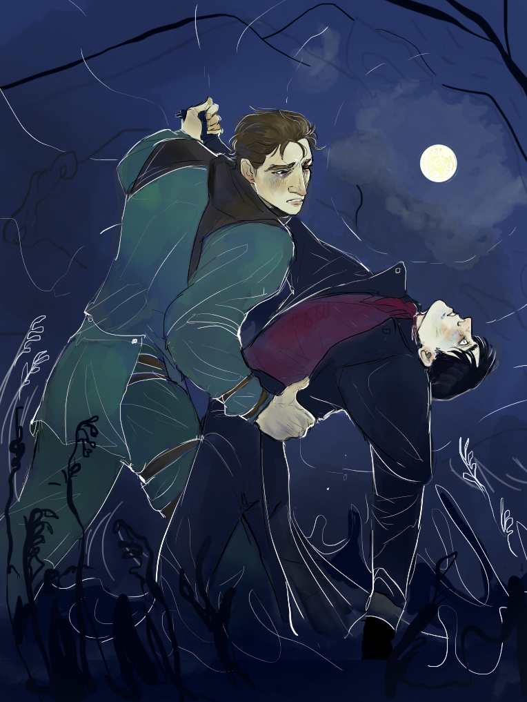 Safebooru - 2men artemy burakh bachelor black gloves black hair black ...