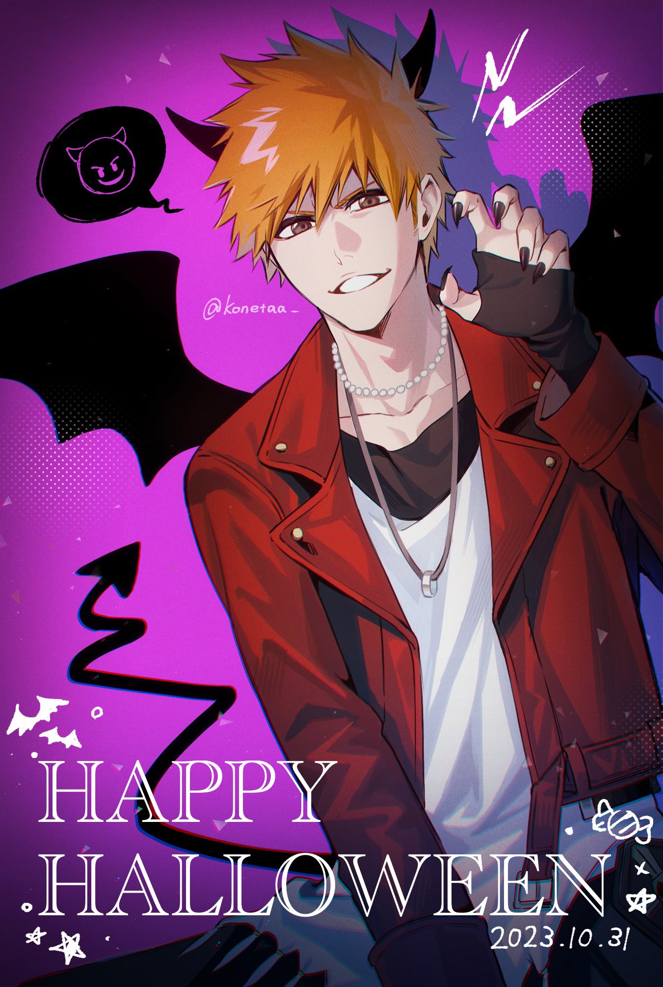 Safebooru - 1boy 2023 bad id bad twitter id black nails bleach brown ...