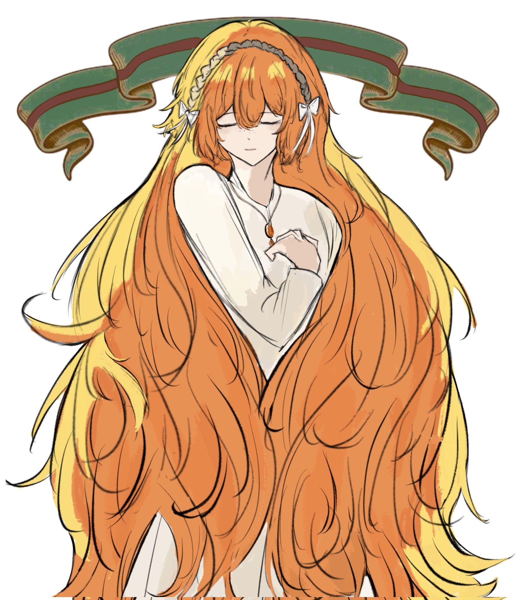 Safebooru - 1girl bow brown hairband closed eyes closed mouth corrupted ...