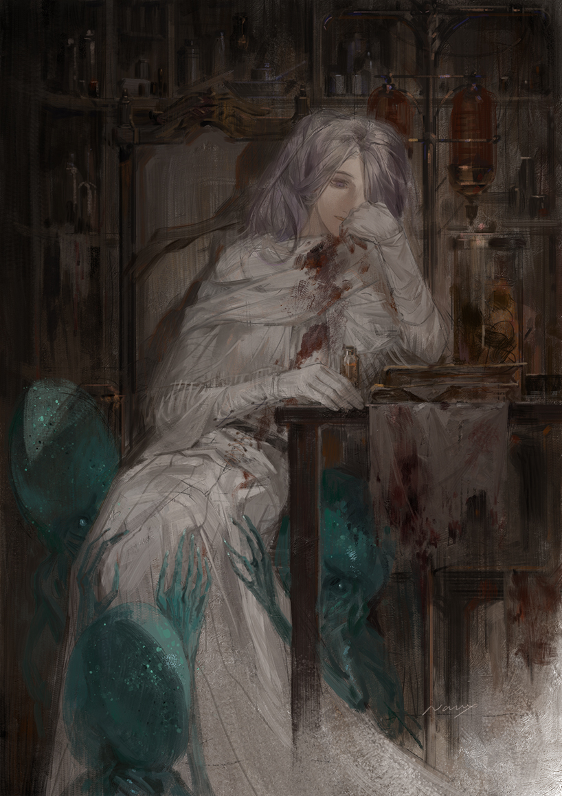 Safebooru - 1girl blood blood on clothes blood on gloves bloodborne ...