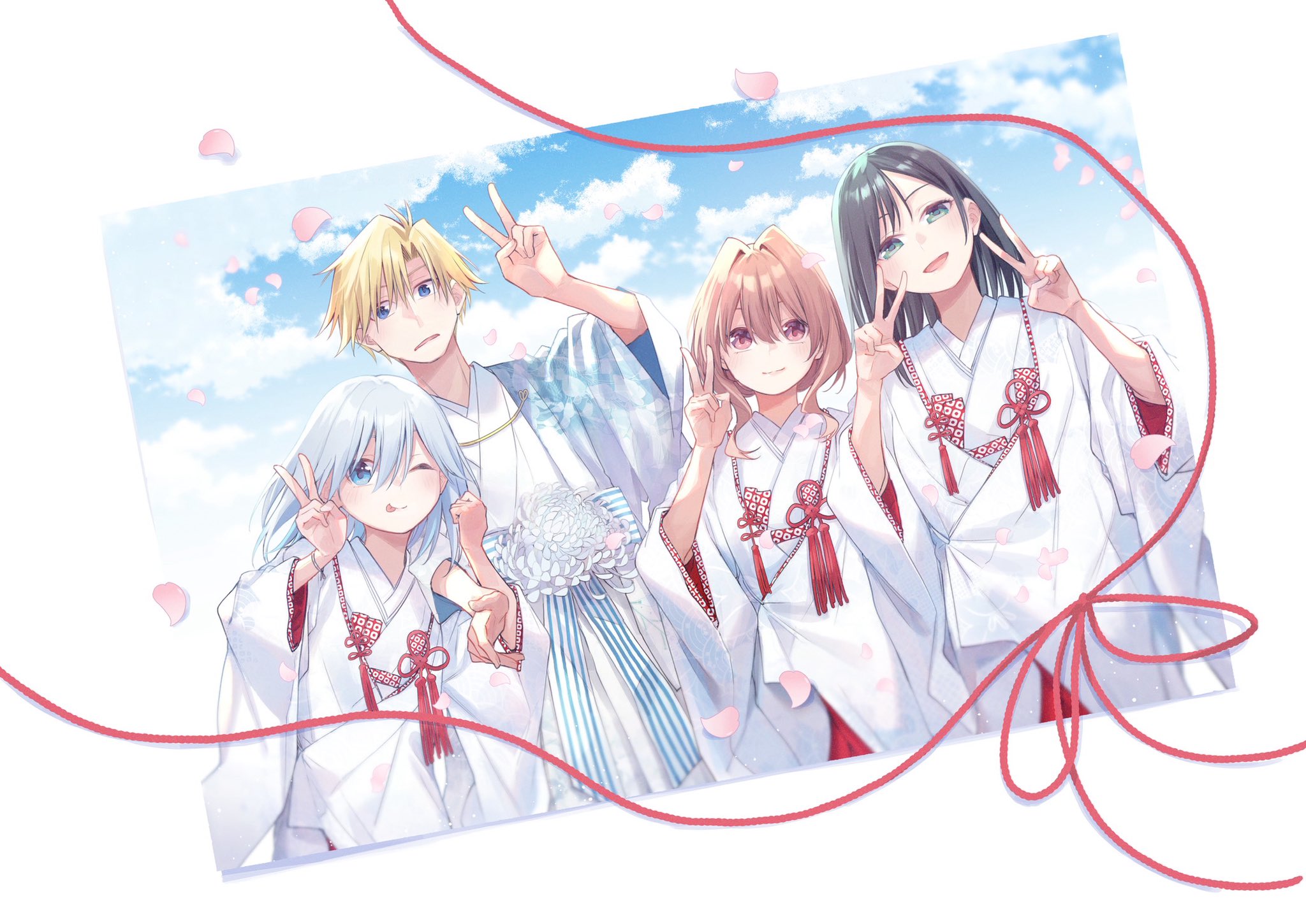 Safebooru - 1boy 3girls ;p amagami-san chi no enmusubi amagami asahi ...