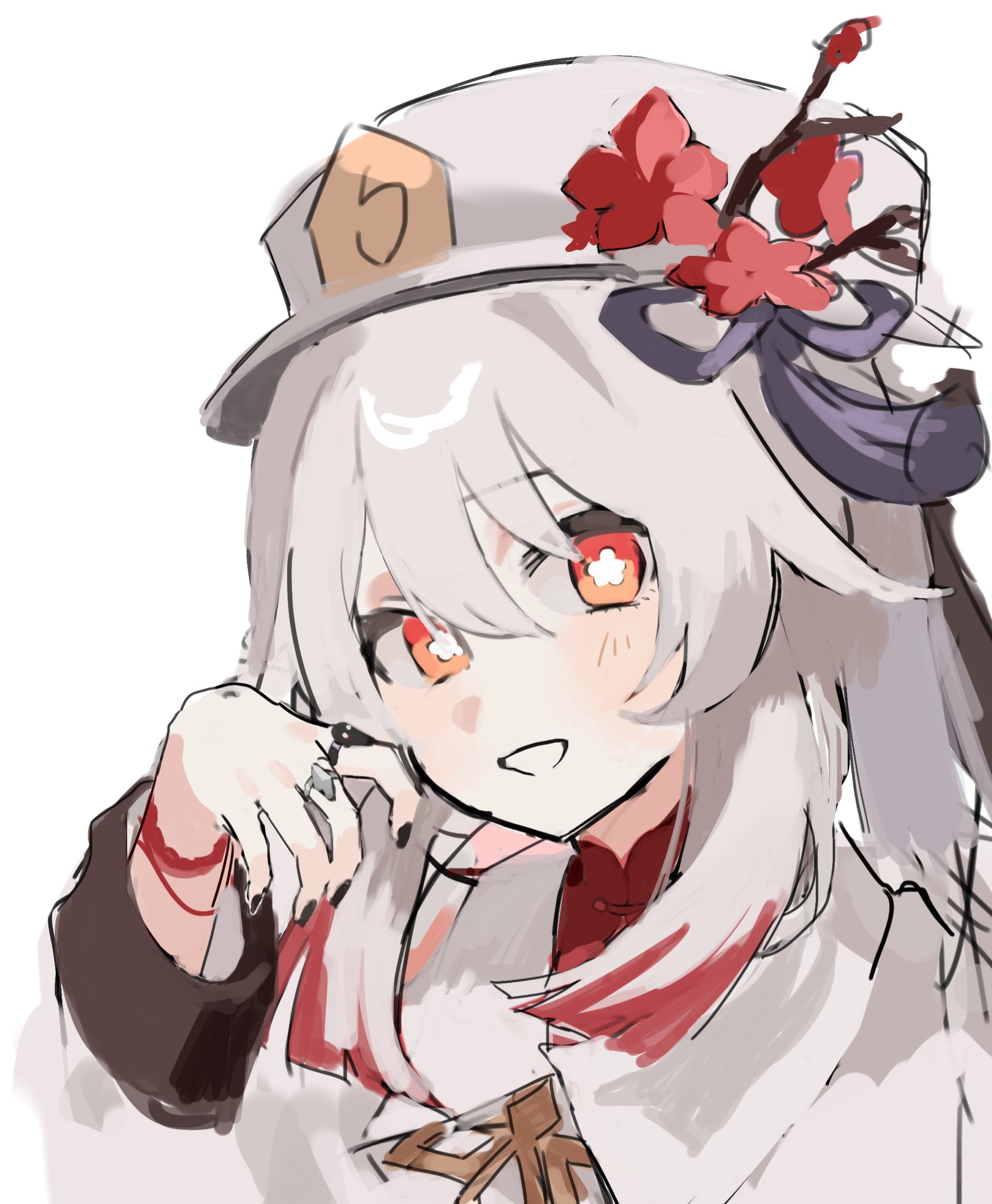Safebooru - 1girl 624 itumo blush closed mouth flower flower-shaped ...