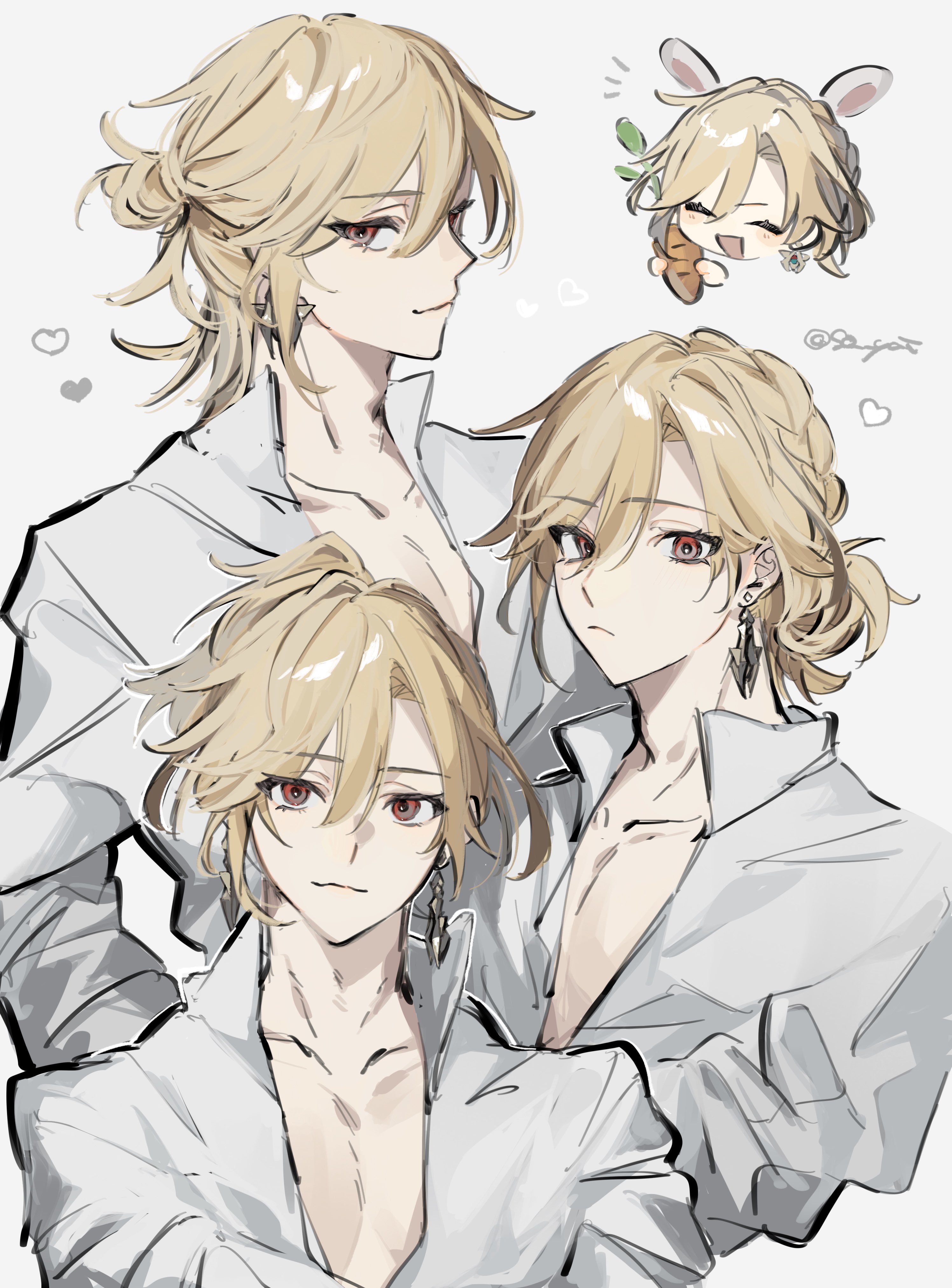 Safebooru - 1boy absurdres alternate hairstyle blonde hair braid carrot ...