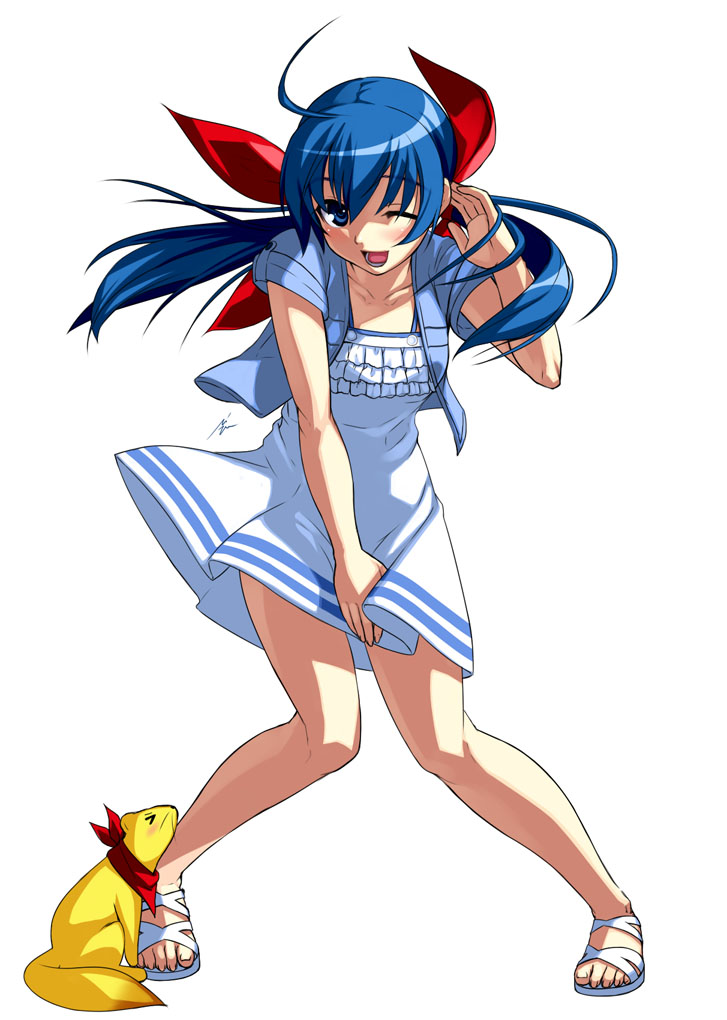 Safebooru Blue Eyes Blue Hair Blush Dress Fatal Fury Ferret Futaba 1402