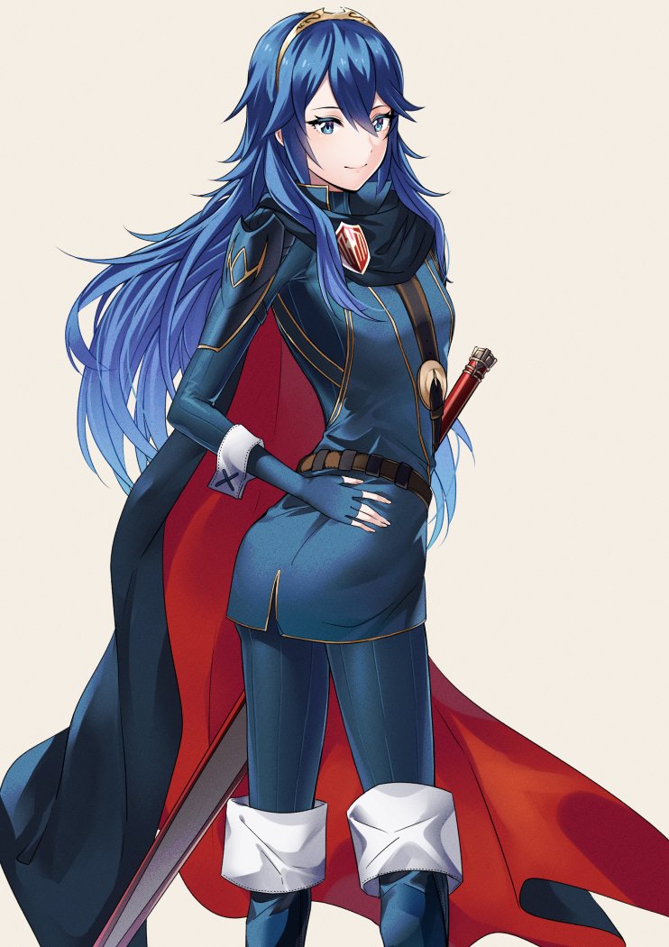 Safebooru - 1girl ameno (a meno0) ass belt belt buckle blue eyes blue hair boots buckle cape ...