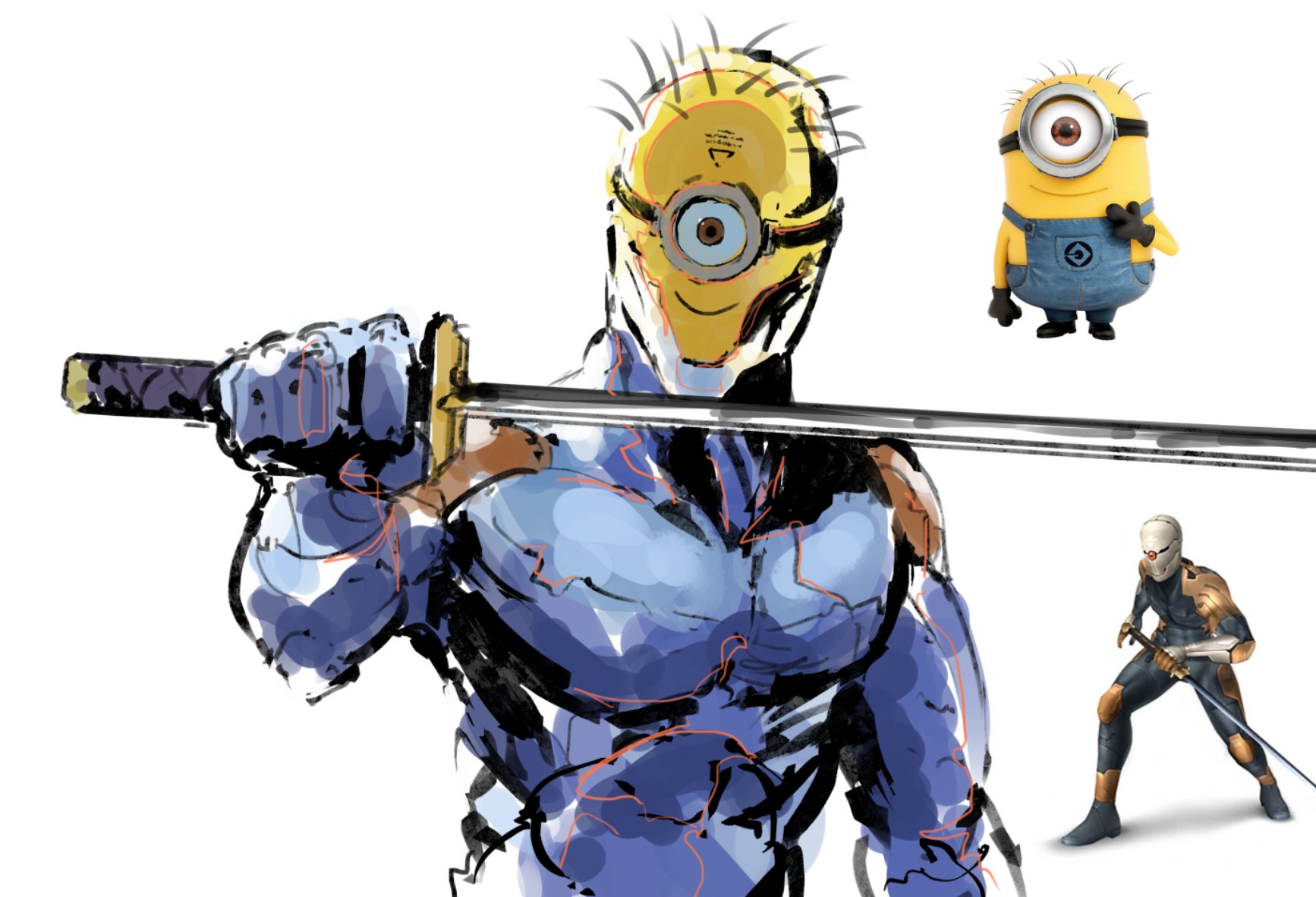 Safebooru - 1boy crossover cyborg ninja despicable me english ...