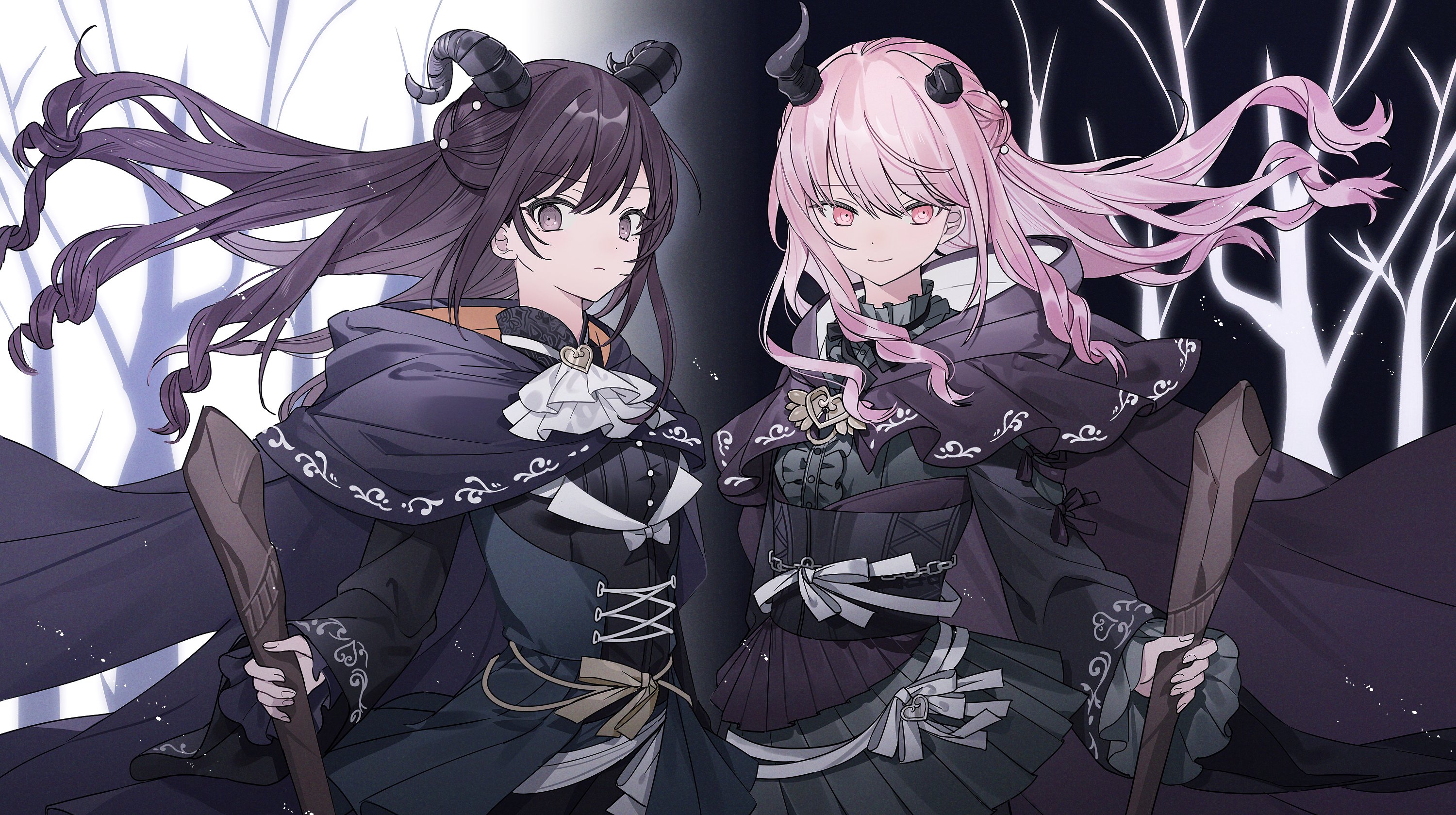 Safebooru - 1girl 1other akiyama mizuki alternate hair length alternate hairstyle androgynous ...