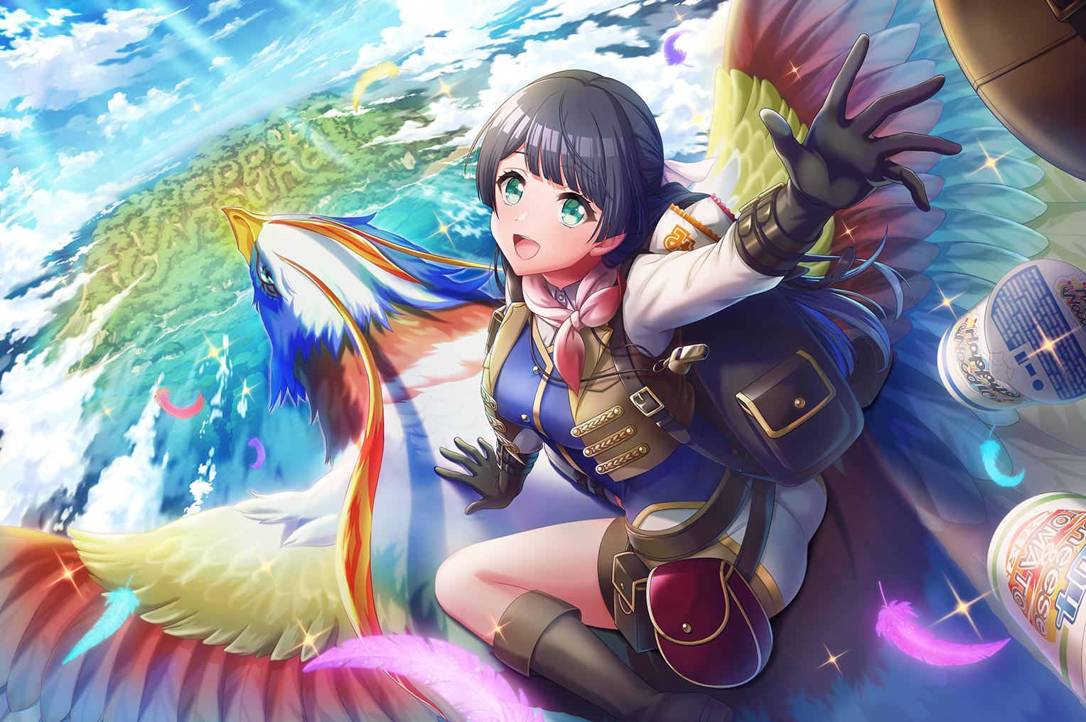 Safebooru - d4dj dress green eyes long hair purple hair smile togetsu rei | 4059694