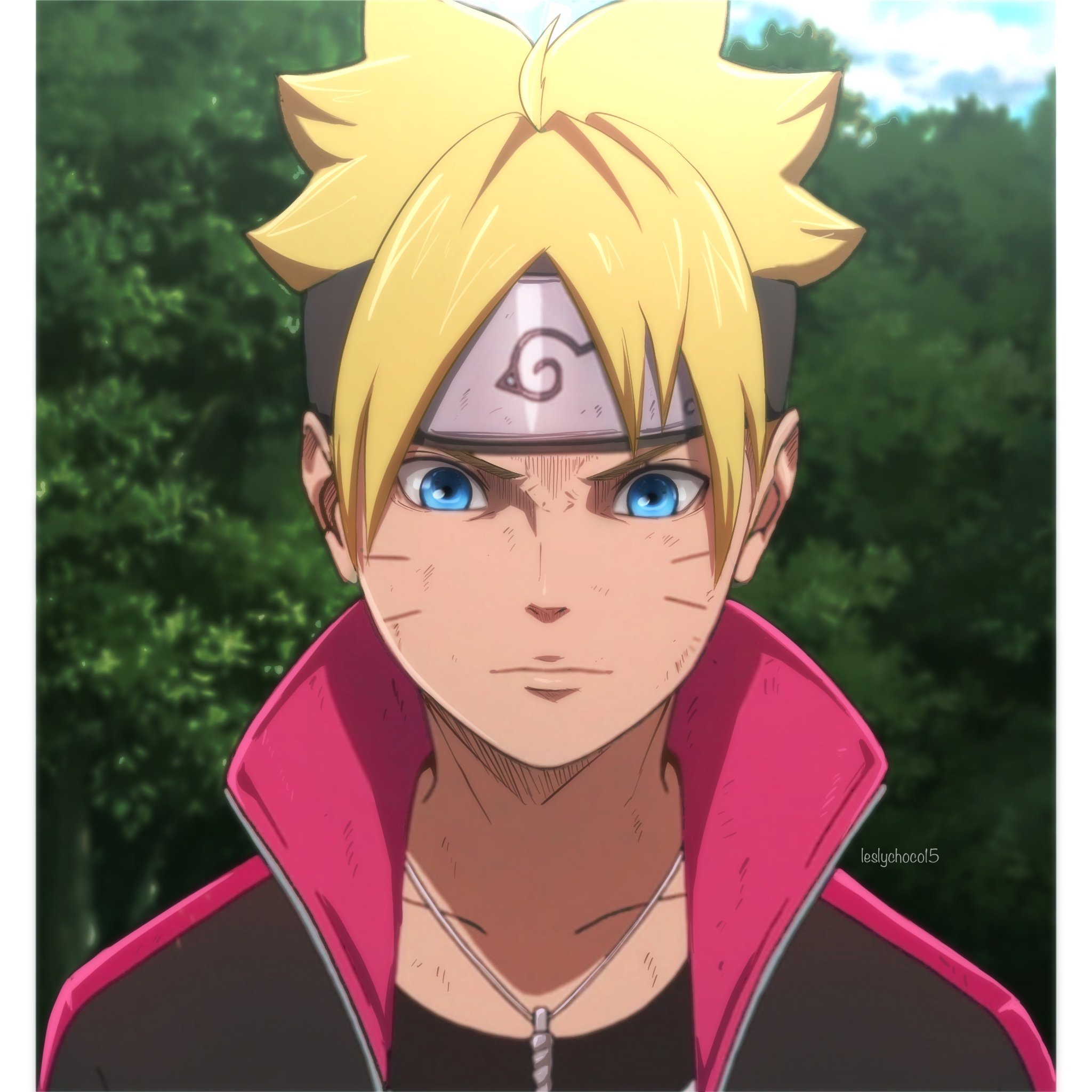 Safebooru - 1boy artist name black jacket blonde hair blue eyes blurry ...