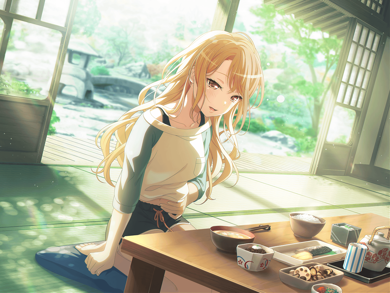 Safebooru - bang dream! blonde hair dress kirigaya touko long hair yellow eyes | 4064520