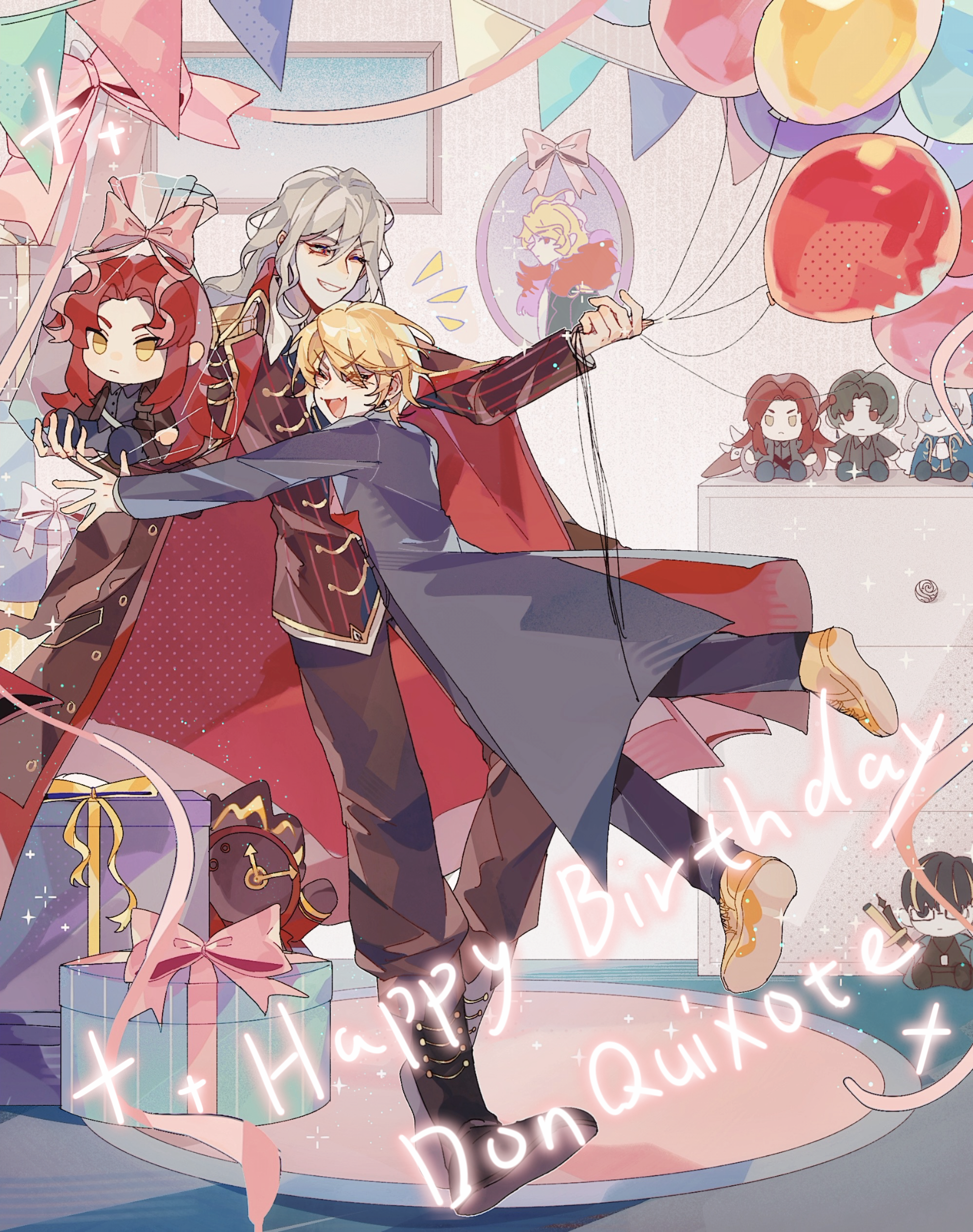 Safebooru - 1boy 1girl :d absurdres argalia (project moon) balloon ...