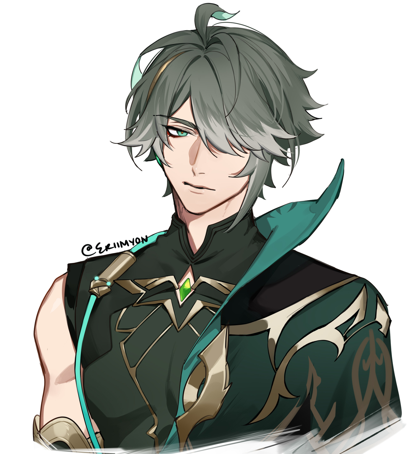 Safebooru - 1boy al-haitham (genshin impact) bangs eriimyon genshin impact highres jewelry ...