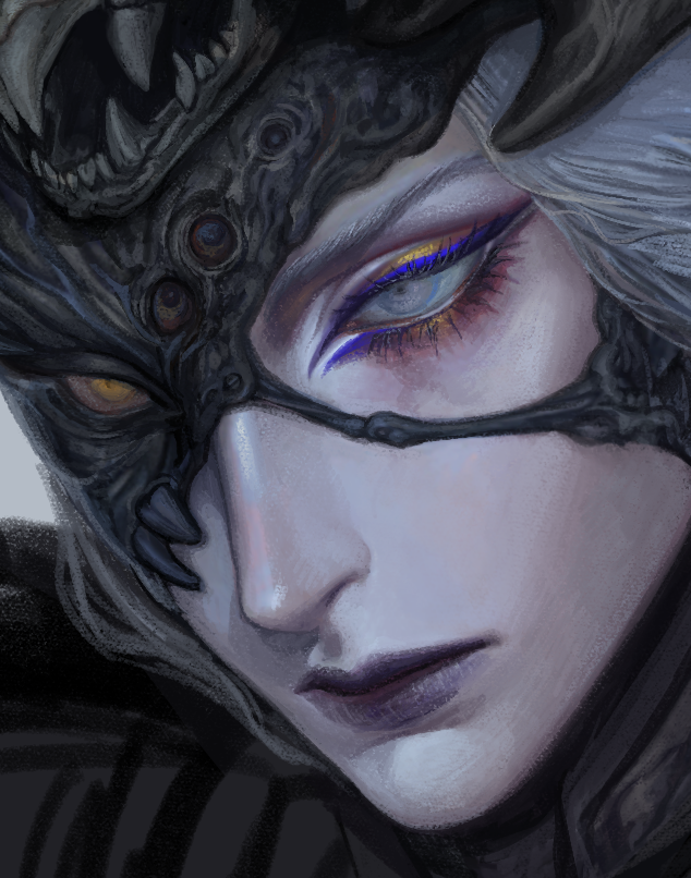 Safebooru Ambiguous Gender Blue Eyes Blue Eyeshadow Closed Mouth 2454