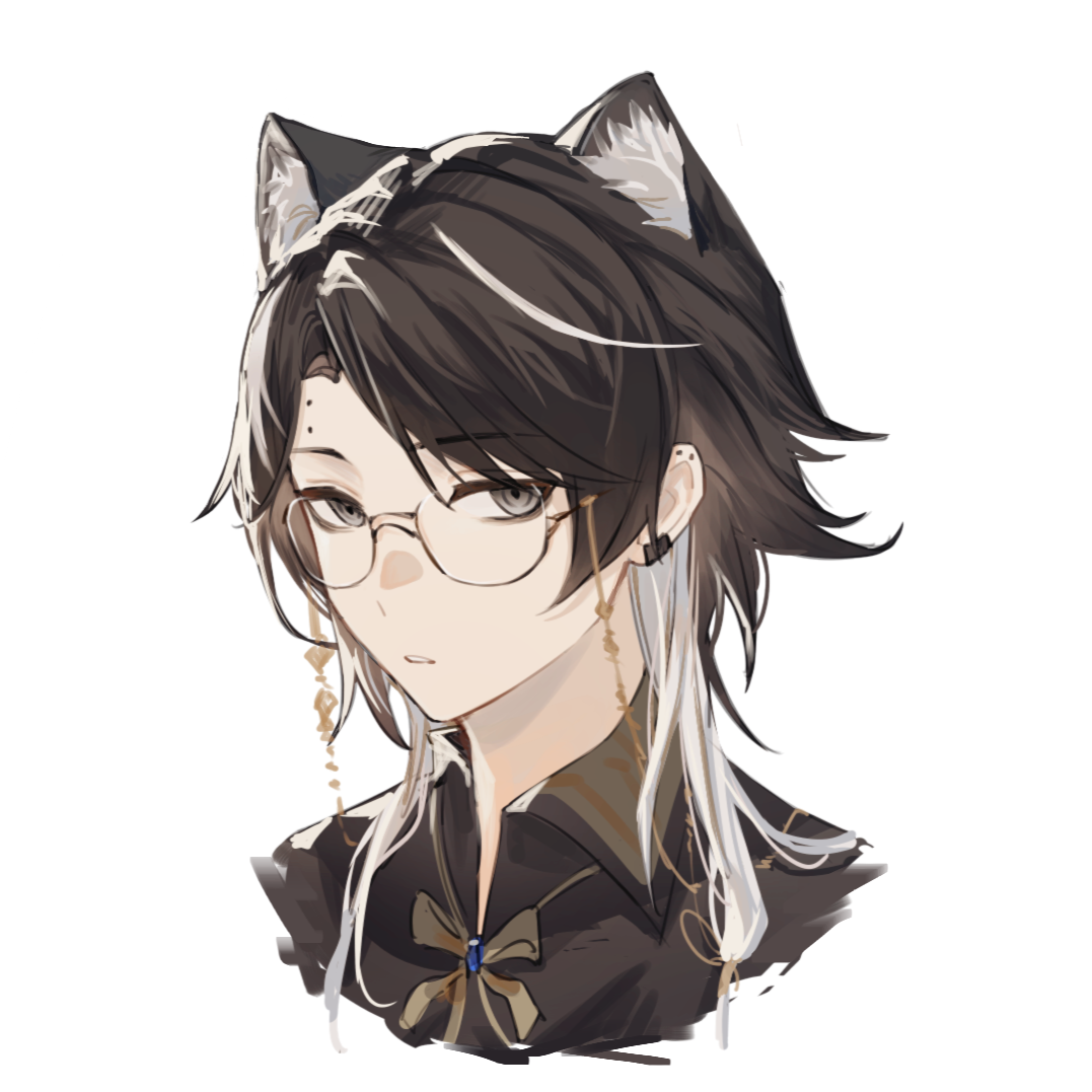 Safebooru - 1boy animal ear fluff animal ears arknights bishounen black eyes black hair black ...