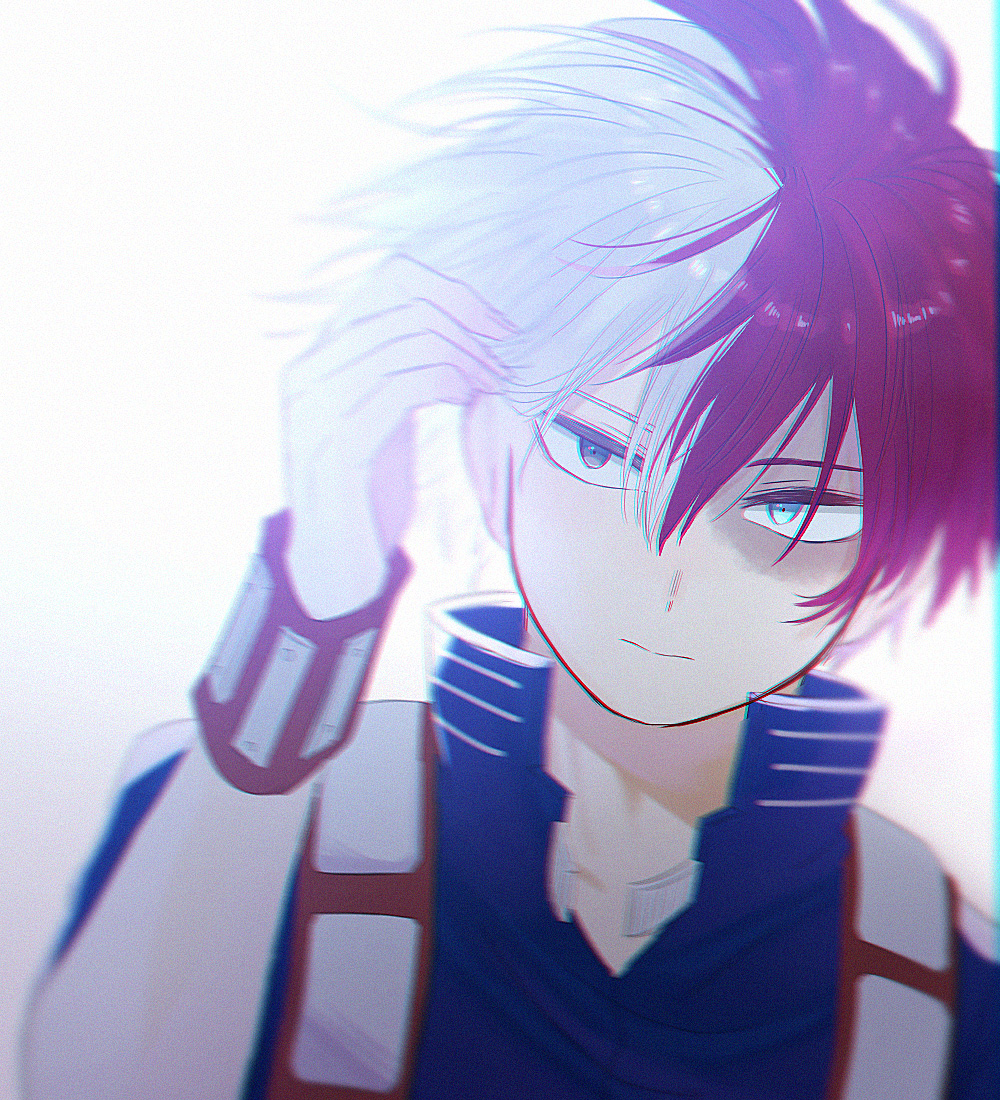 Safebooru - 1boy blue eyes blurry boku no hero academia burn scar depth ...