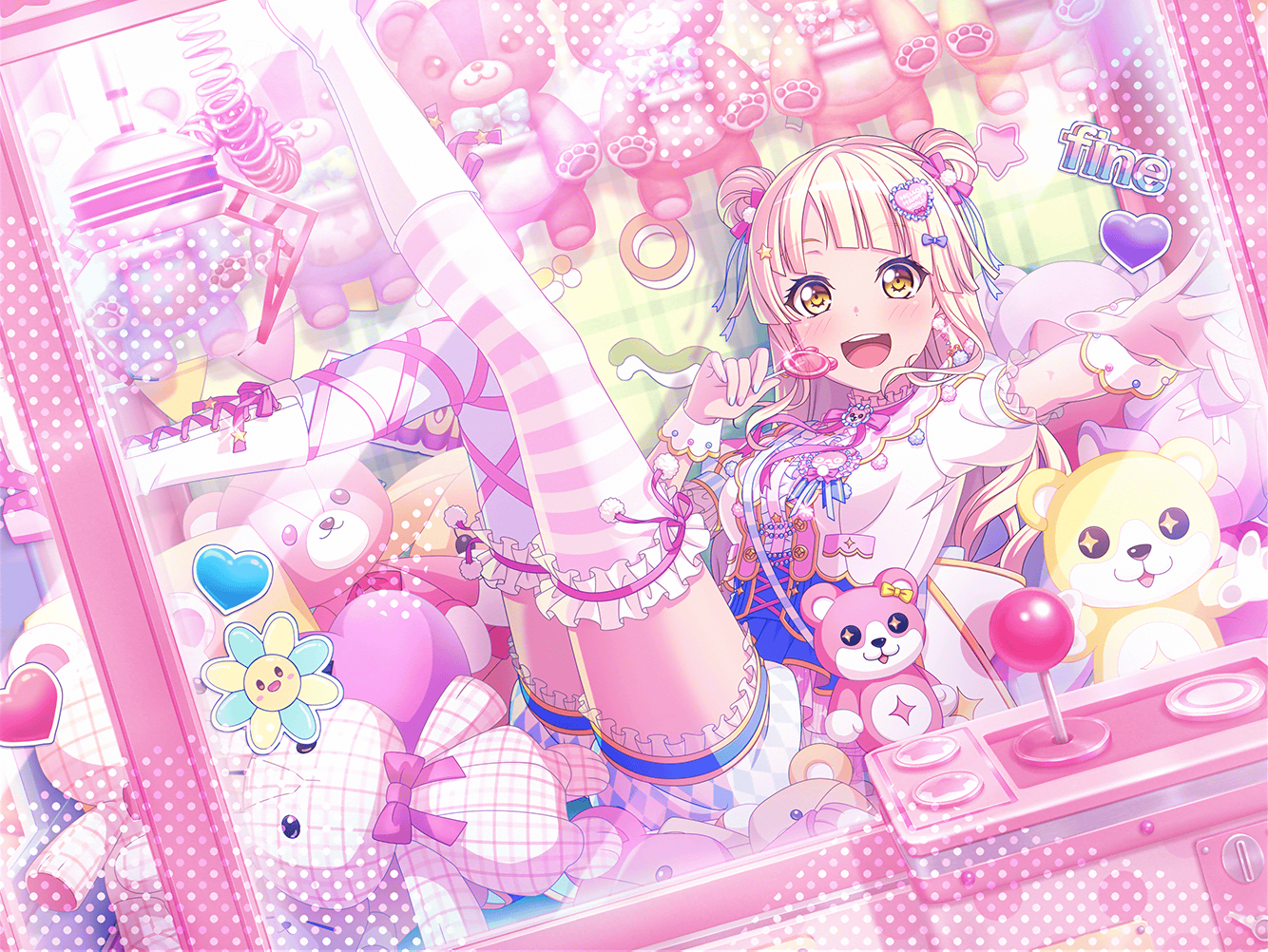 Safebooru - bang dream! blonde hair blush dress long hair smile tsurumaki kokoro yellow eyes ...