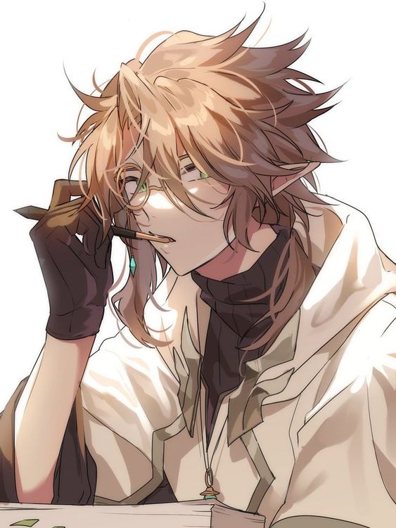 Safebooru - 1boy black shirt blonde hair clamor (elsword) earrings elf ...