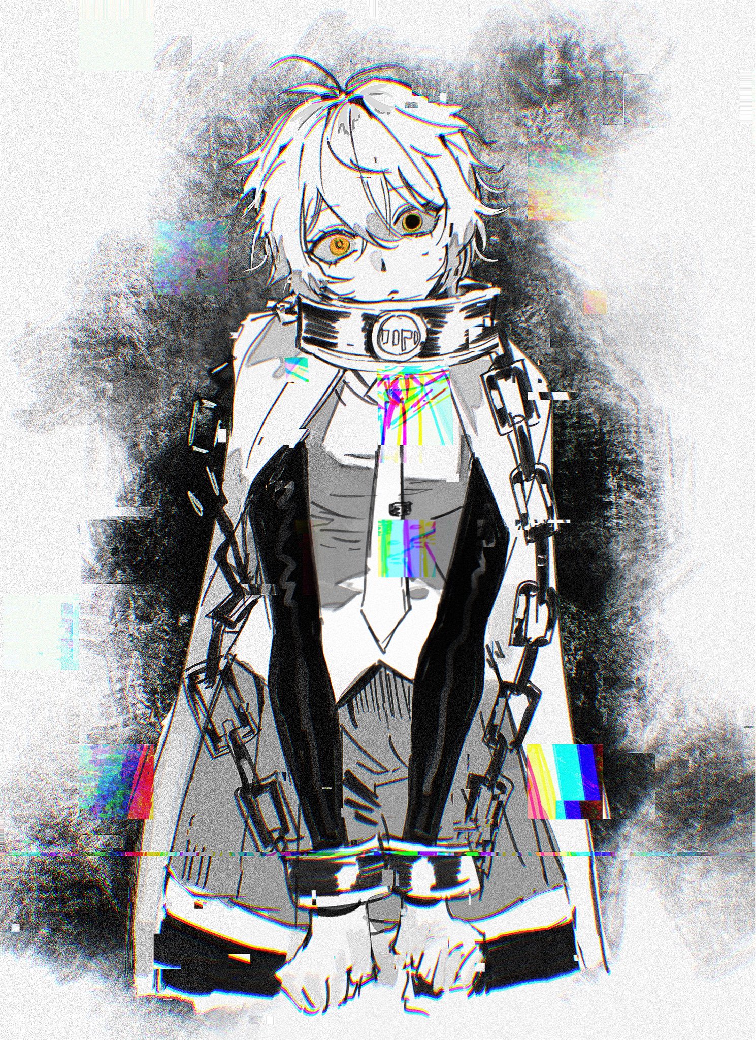 Safebooru - 1girl cape chain chanil (muexlku) collar commentary cowboy ...