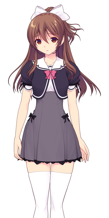 Safebooru - 1girl bow bowtie brown eyes brown hair empty eyes game cg ...