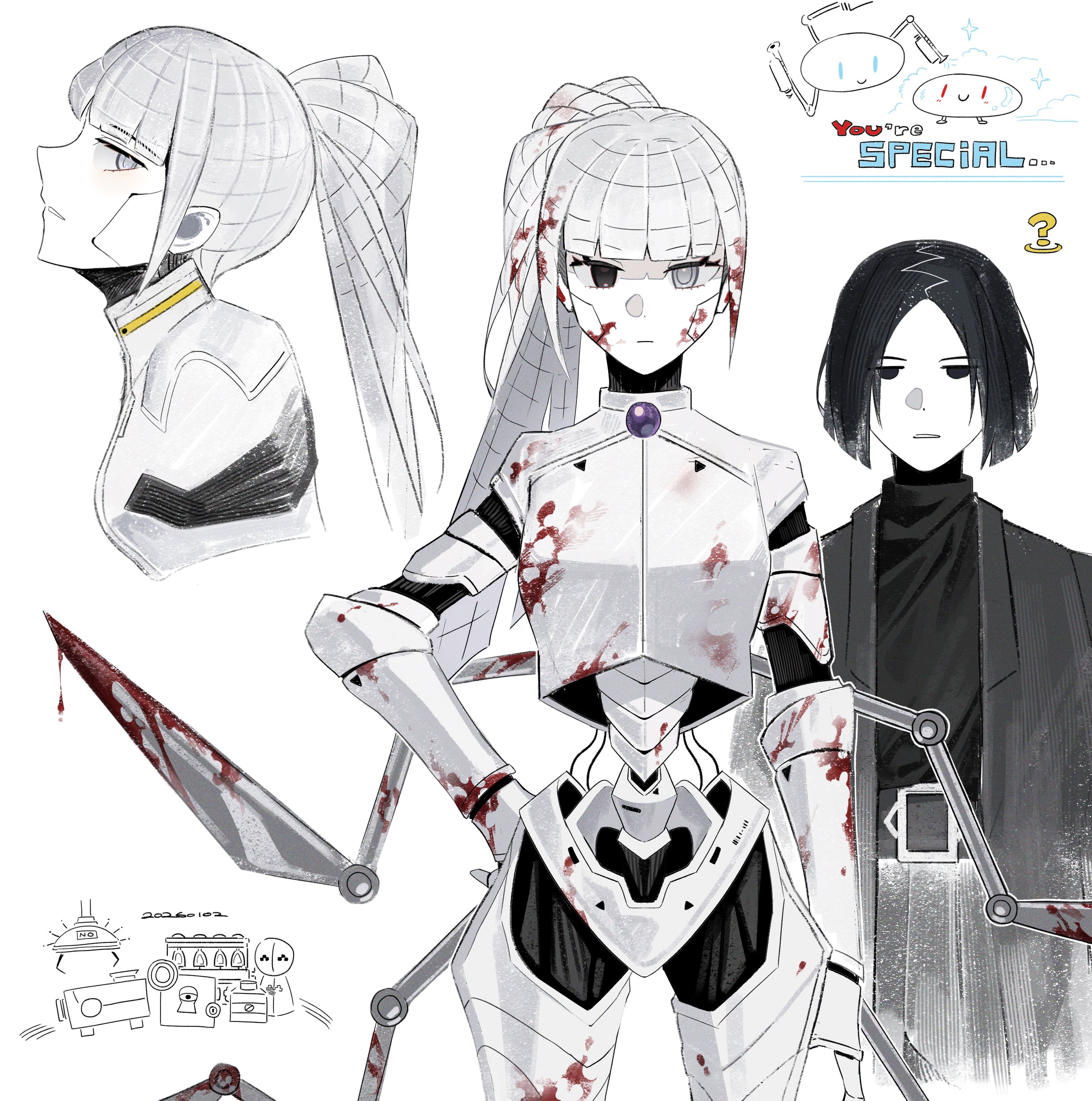 Safebooru - 1boy 1girl absurdres albina (project moon) all-around ...