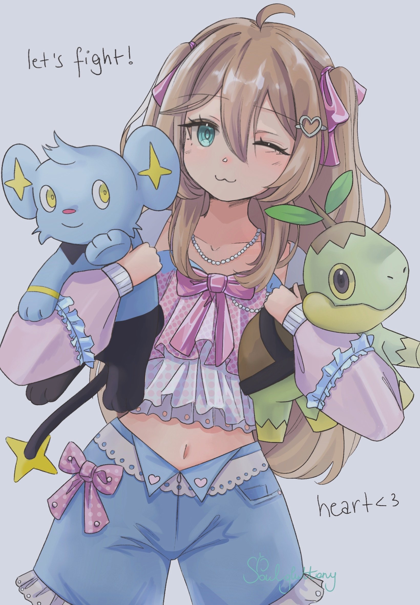 Safebooru - 1girl :3 ahoge alternate costume animal artist name blue ...