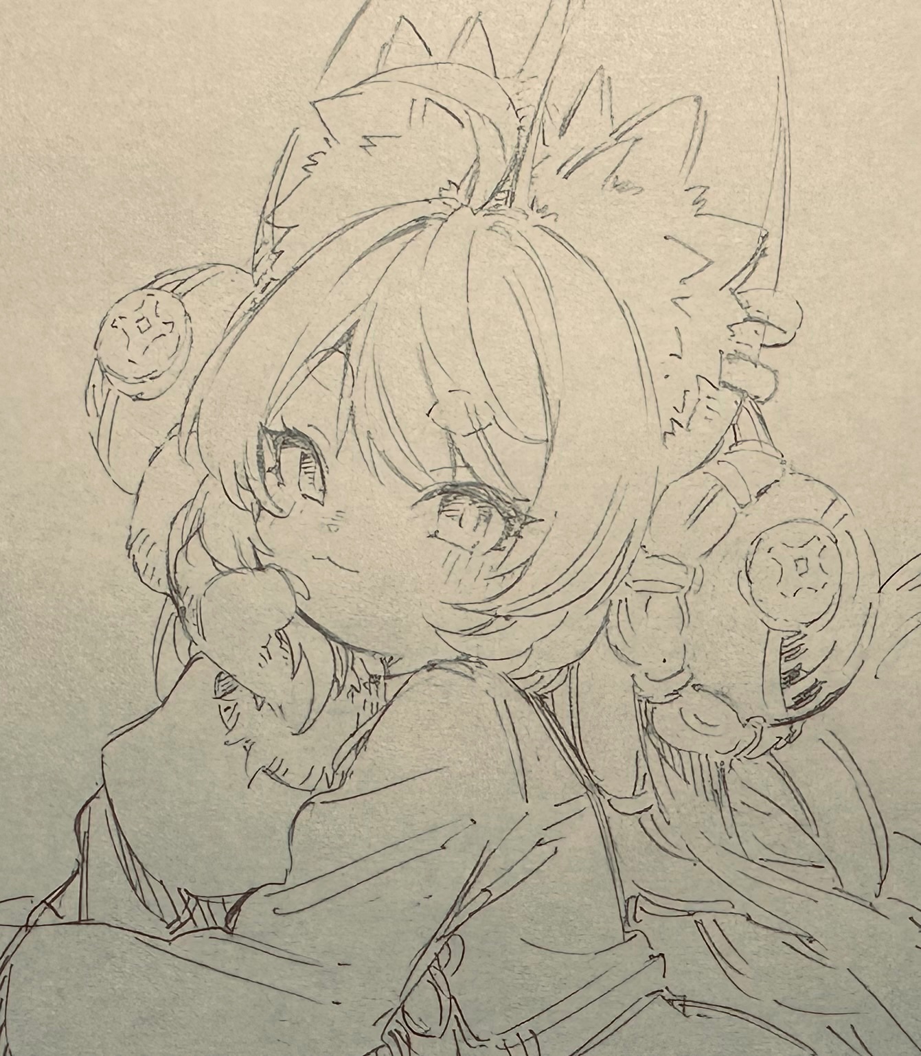 Safebooru - 1girl :3 abara heiki ahoge animal ear fluff animal ear ...