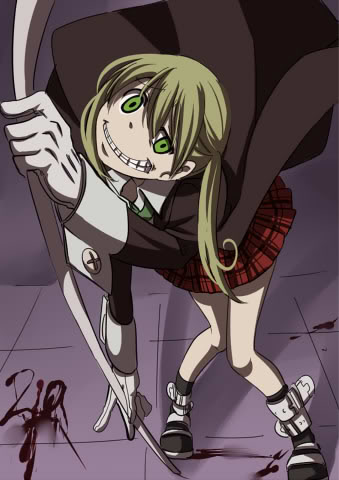 Safebooru - blonde hair crazy eyes gloves green eyes insane maka albarn ...