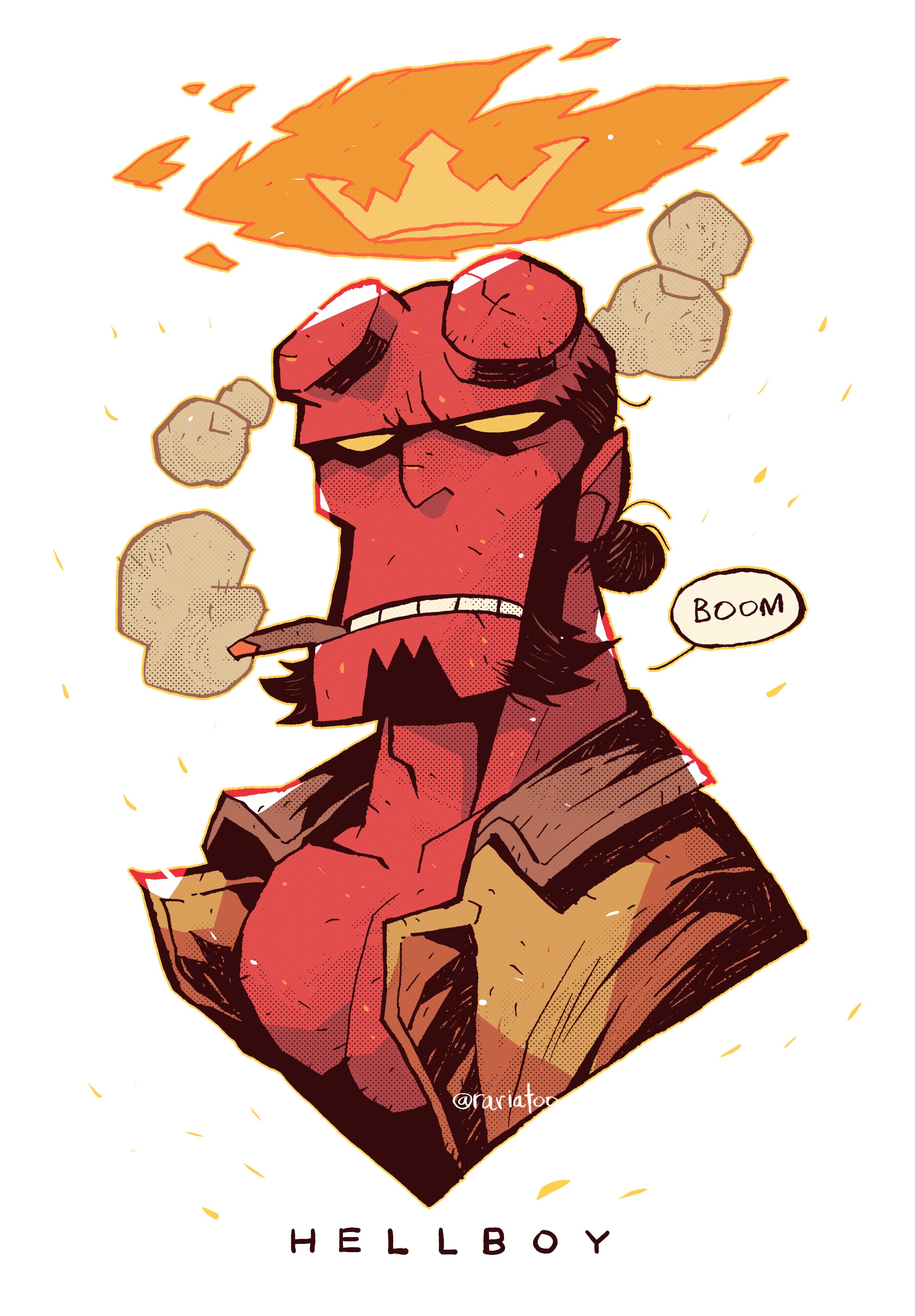 Safebooru - 1boy absurdres brown jacket cigar colored skin crown demon ...