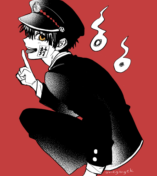Safebooru - 1boy bangs gakuran hair between eyes hanako (jibaku shounen ...