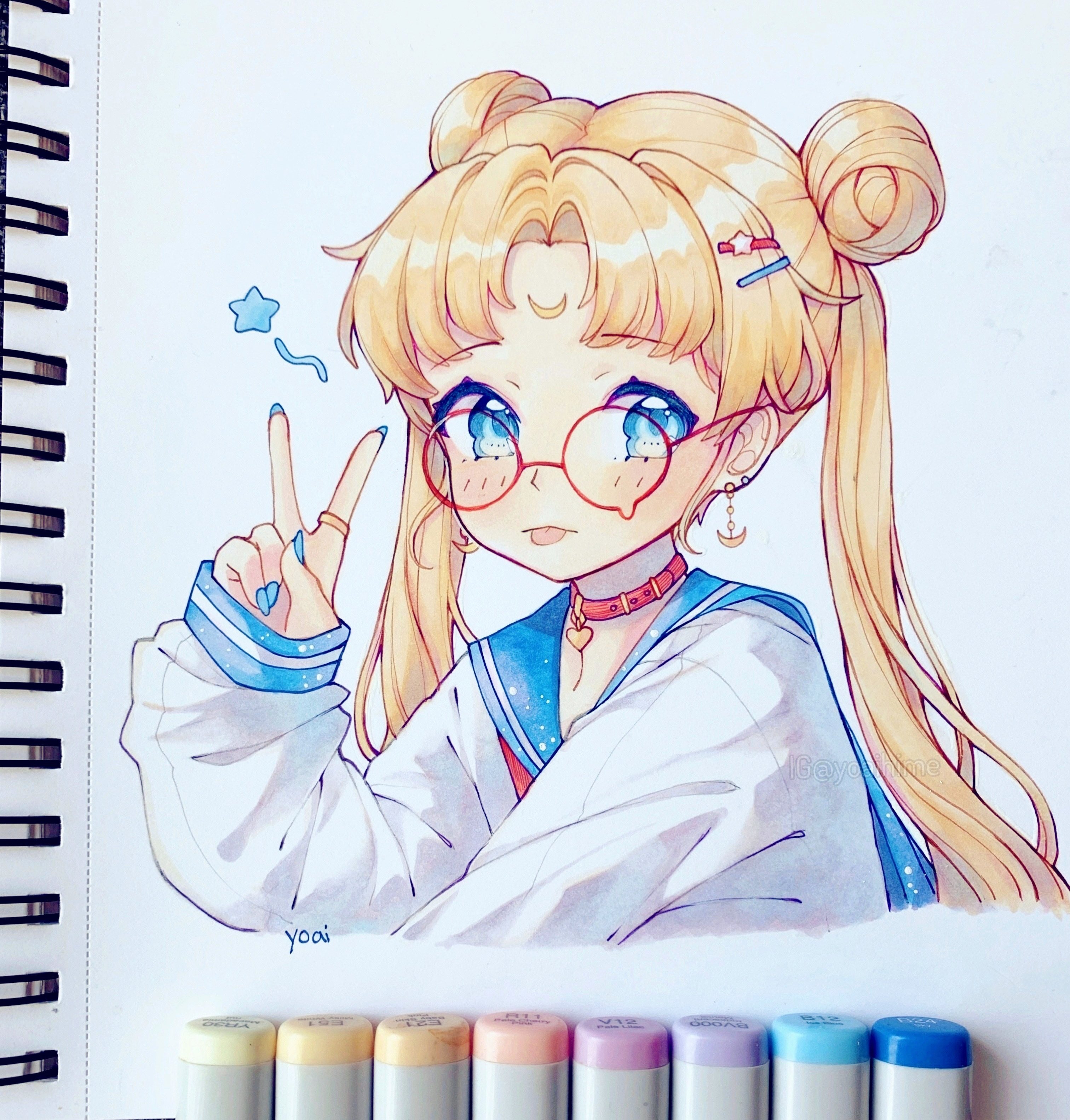 Safebooru - 1girl absurdres anny (yoai) artist name bangs bespectacled ...