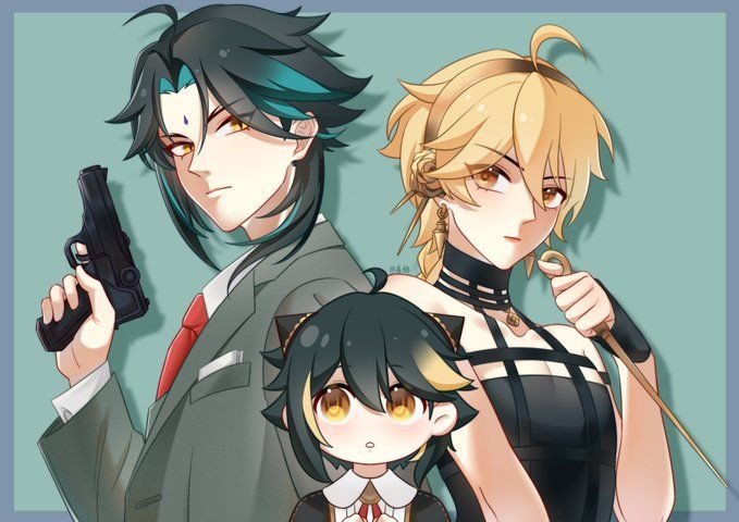 Safebooru - abs aether (genshin impact) anya (spy x family) (cosplay) artist request bare ...