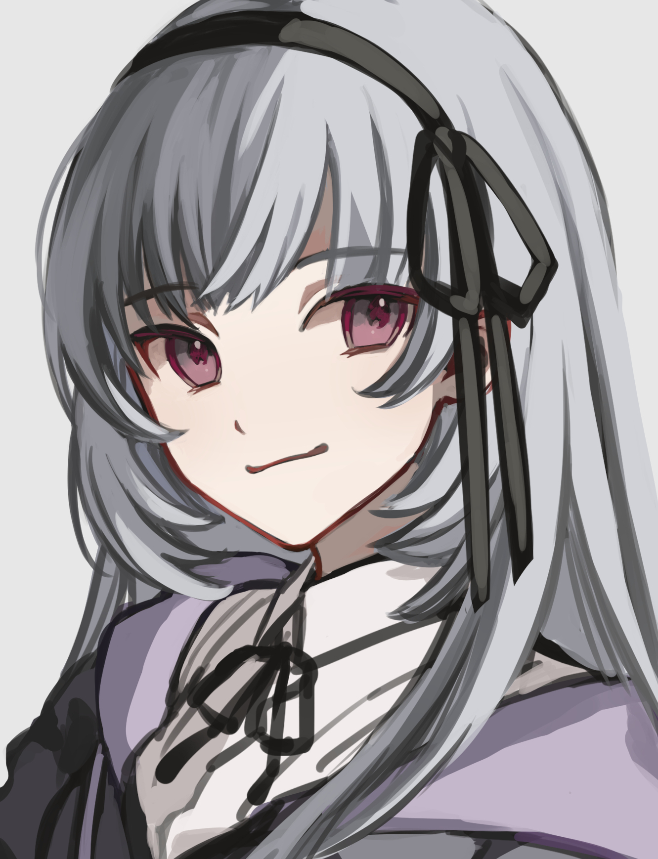 Safebooru - 1girl amatsu marei assault lily bangs black hairband black jacket black ribbon bow ...