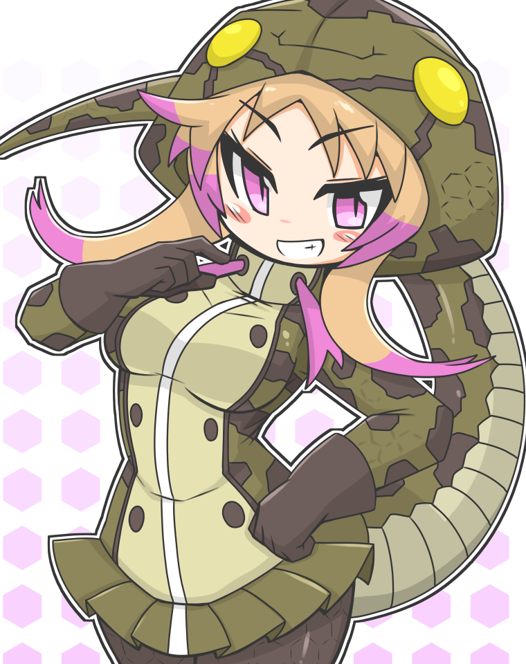 Safebooru - 1girl african rock python (kemono friends) animal print ...