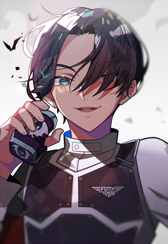 Safebooru - 1boy aqua eyes armband armor bat (animal) bat genome black ...