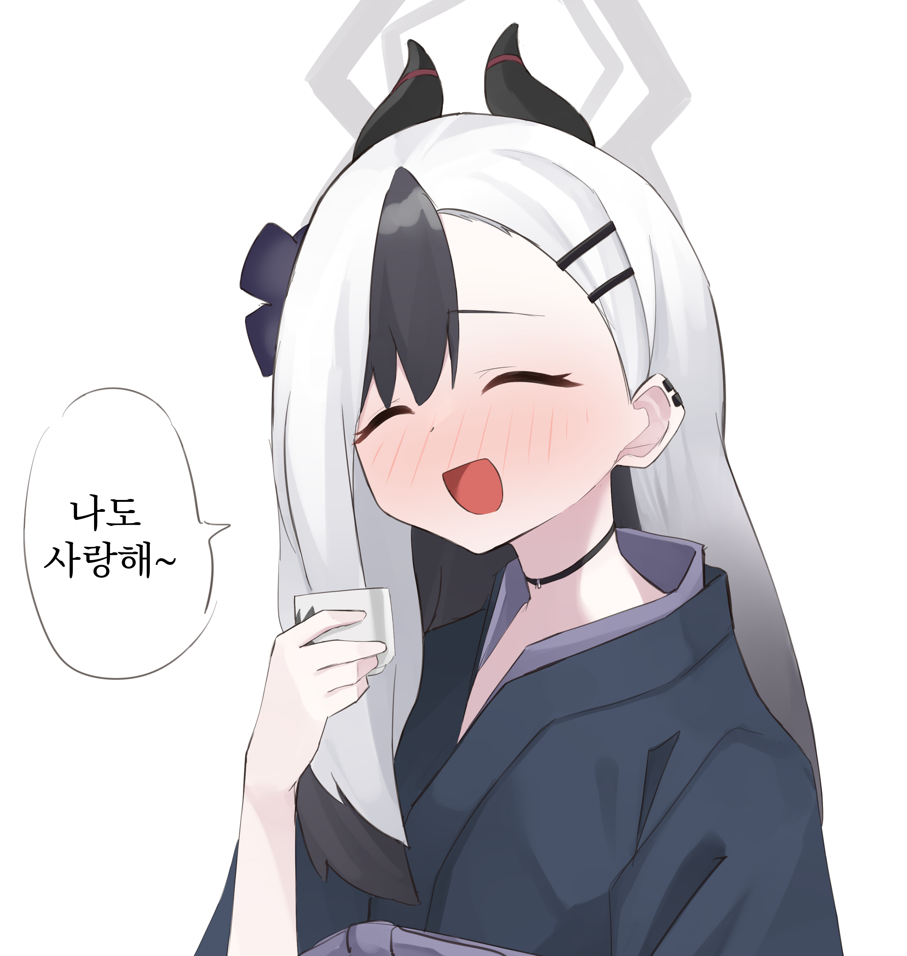 Safebooru - 1girl absurdres asymmetrical bangs bangs black choker black flower black hair black ...