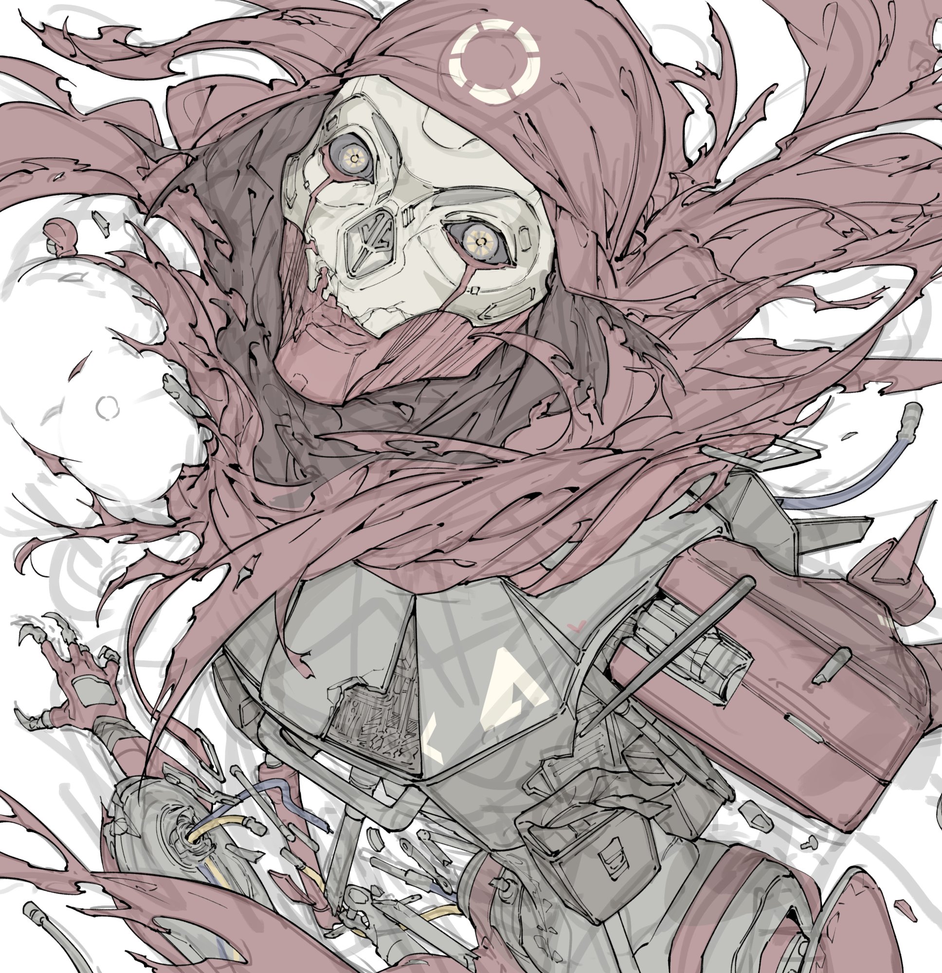 Safebooru - 1boy apex legends bandana black sclera cable colored sclera ...