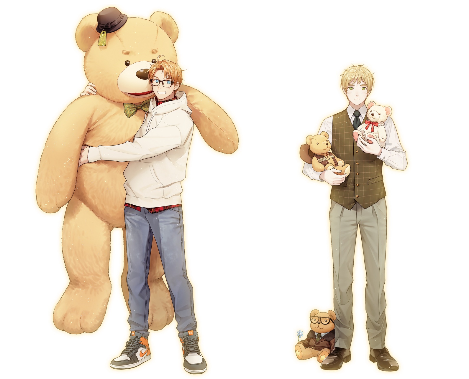 Safebooru - 2boys alternate costume america (hetalia) axis powers hetalia blonde hair blue eyes ...