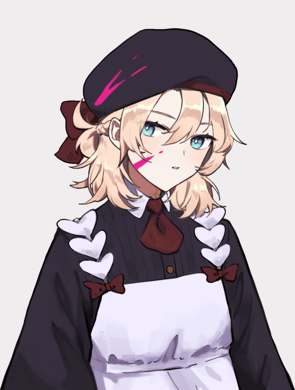 Safebooru - 1boy albedo (genshin impact) apron bangs beret black dress ...