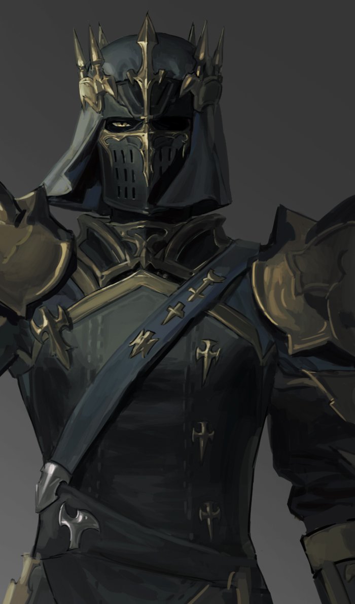 Safebooru - 1other ambiguous gender armor breastplate covered mouth ...