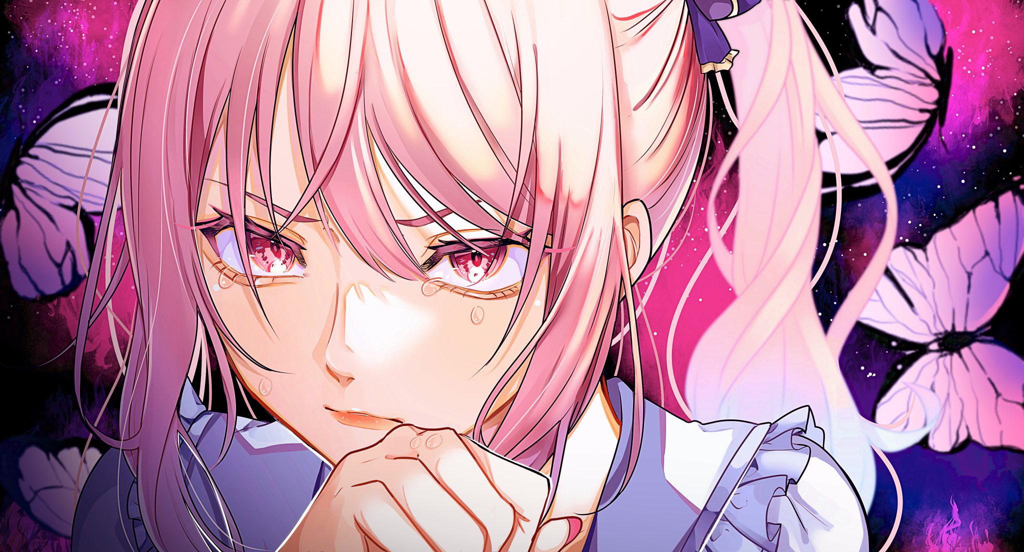 Safebooru - 1other akiyama mizuki androgynous asymmetrical hair bangs ...
