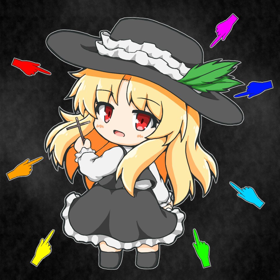 Safebooru - 1girl black footwear black headwear black skirt black vest ...