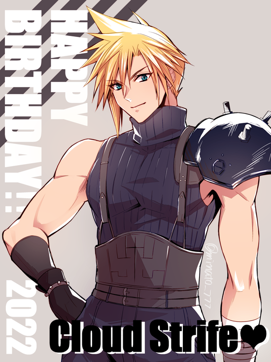 Safebooru - 1boy arm at side armor bandaged arm bandages belt black gloves blonde hair blue eyes ...