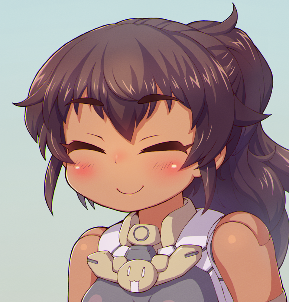 Safebooru - 1girl 30 minutes sisters ^ ^ bangs blue background blush ...